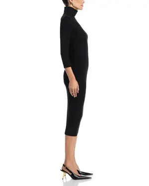 L'AGENCE Voletta Three Quarter Sleeve Turtleneck Dress