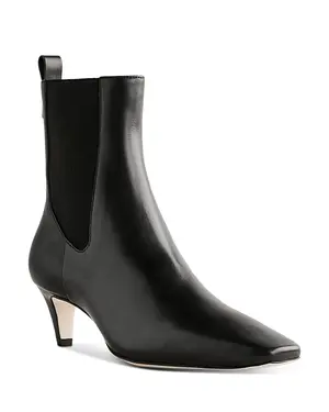 REFORMATION Roberta Ankle Boots - Black Leather