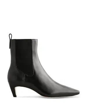 REFORMATION Roberta Ankle Boots - Black Leather
