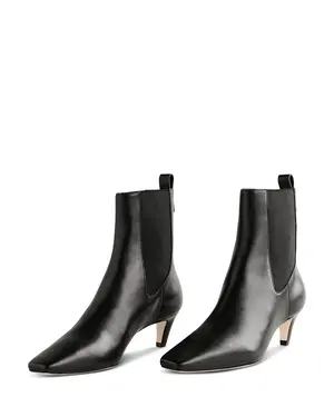 REFORMATION Roberta Ankle Boots - Black Leather