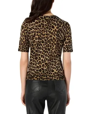 Gerard Darel Eli Wool Leopard Print Sweater