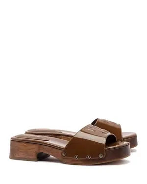 Larroude Zuzi Mule Sandals - Burnt Umber