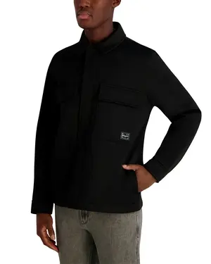 Karl Lagerfeld Paris Twill Collared Shirt Jacket