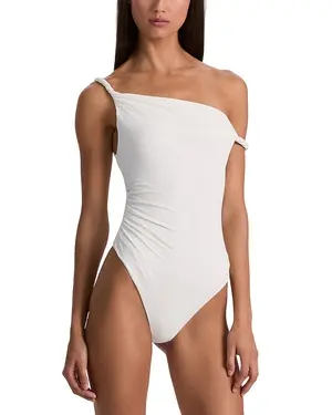 White One Shoulder Bodysuits