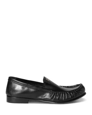 Miu Miu Leather Moccasin Loafers