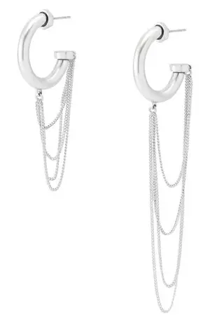 Allsaints Silver Tone Earrings