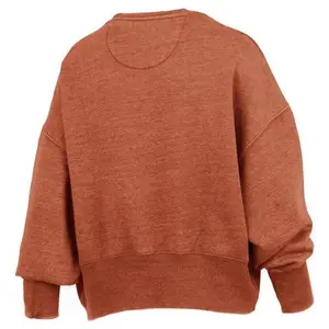PRESSBOX Texas Longhorns Oversized Waist-length Crewneck Sweatshirt