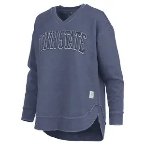 PRESSBOX Penn State Nittany Lions Westin Poncho V-neck Pullover Sweatshirt - Navy