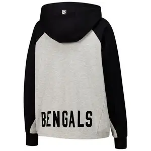 Dkny Cincinnati Bengals Joy Cropped Raglan Pullover Hoodie