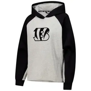 Dkny Cincinnati Bengals Joy Cropped Raglan Pullover Hoodie
