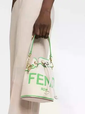 Fendi Mon Tresor Canvas Bucket Bag
