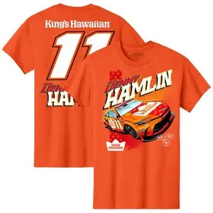 JOE GIBBS RACING TEAM COLLECTION Denny Hamlin King's Hawaiian T-shirt - Orange