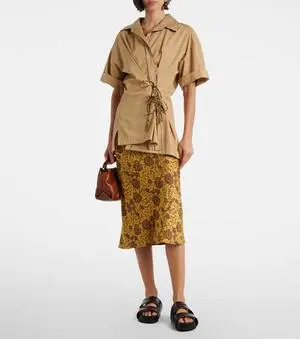 Dries Van Noten Leather Platform Sandals