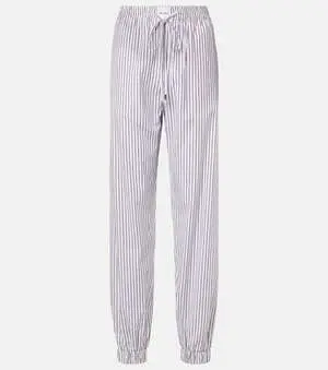 Attico Striped Cotton Sweatpants - Multicoloured