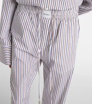 Attico Striped Cotton Sweatpants - Multicoloured
