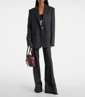 Stella McCartney Wool Flannel Wide-leg Pants