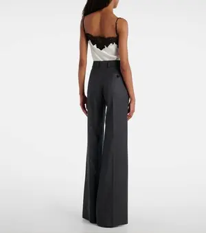 Stella McCartney Wool Flannel Wide-leg Pants