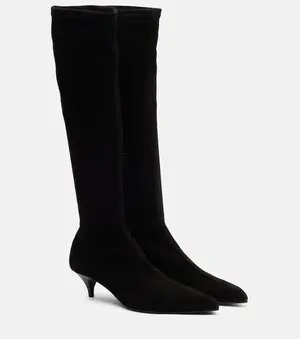 A.emery Oscar 60 Suede Knee-high Boots - Black