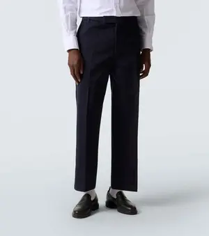 Thom Browne Cotton Twill Straight Pants