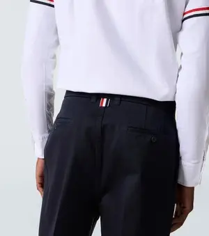 Thom Browne Cotton Twill Straight Pants