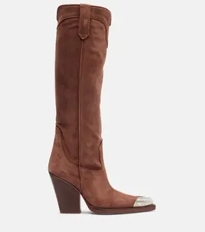 Paris Texas El Dorado Suede Cowboy Boots - Brown