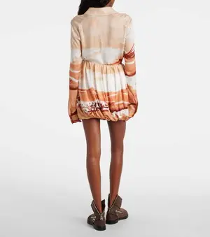 JW Anderson Printed Draped Miniskirt