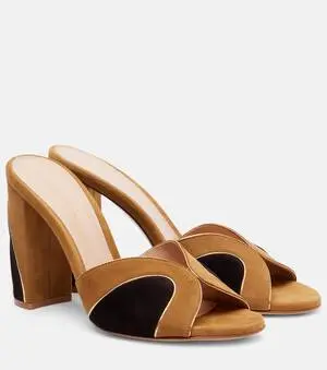 GIANVITO ROSSI 95 Suede Mules