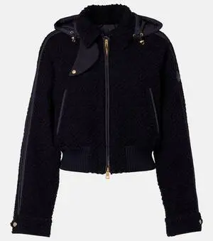 Moncler Hooded Virgin Wool Down Jacket