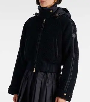 Moncler Hooded Virgin Wool Down Jacket