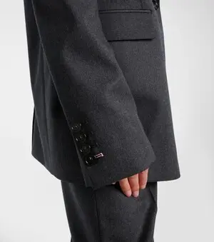 Stella McCartney Iconic Wool Flannel Blazer - Grey