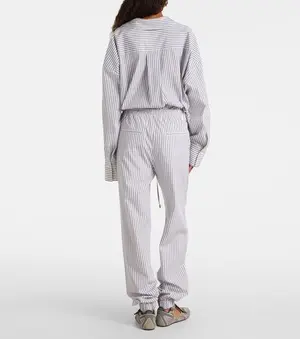 Attico Striped Cotton Track Pants