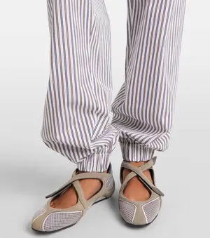 Attico Striped Cotton Track Pants