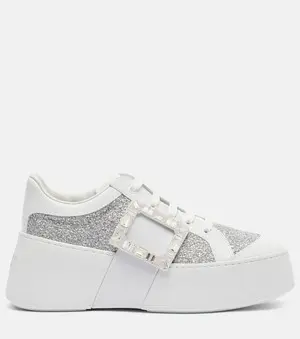 ROGER VIVIER Viv' Skate Embellished Sneakers
