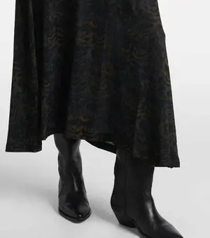 Ulla Johnson Paola Printed Jersey Maxi Skirt