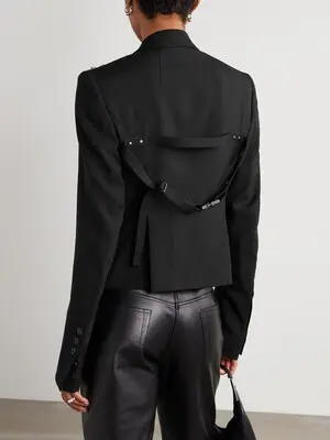 Rick Owens Alice Embellished Grain De Poudre Wool Jacket