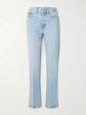 FRAME The Vertical High-rise Straight-leg Jeans - Blue