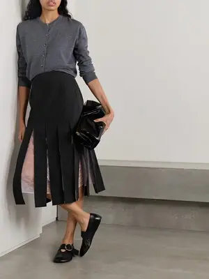 Simone Rocha Cotton-blend Canvas Midi Skirt