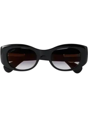 Cartier Panthère Classic Oval-frame Sunglasses - Black