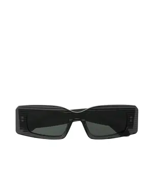 Alaïa Rectangular Textured-acetate Sunglasses - Black