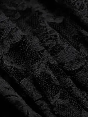 Alessandra Rich Bow-detailed Velvet And Lace Gown