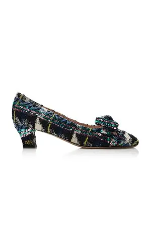 Valentino Garavani Bowow Tweed Pumps - Multi