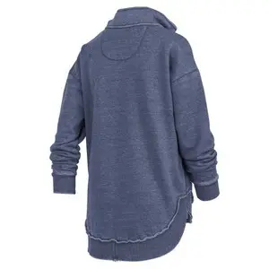 PRESSBOX Uconn Huskies Northfork Sojourn Poncho Quarter-zip Sweatshirt - Navy