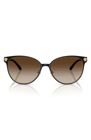 Versace 57mm Phantos Sunglasses - Matte Black/gold/brown
