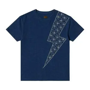 Kapital Jersey Crew Tee With Sashiko Embroidery