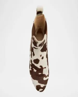 ODISSI Ella Cow-print Chelsea Booties - Miscellaneous