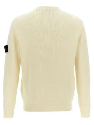 Stone Island Ribbed Virgin Wool Sweater