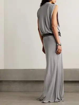 Christopher Esber Belted Draped Jersey Maxi Dress