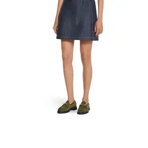Gucci Suede Loafer With Horsebit And Lug Sole - Green