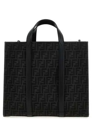 Fendi Ff Jacquard Shopper - Black