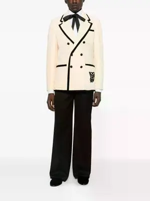 Valentino Garavani Double-breasted Embroidered Blazer